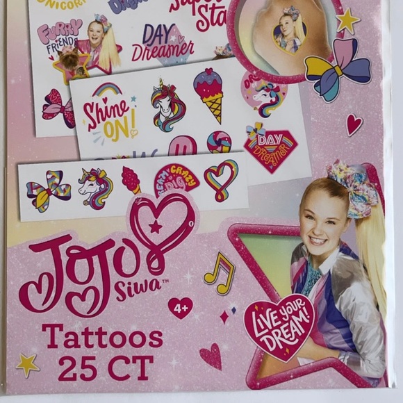 Nickelodeon | Accessories | Jojo Siwa 25 Tattoos Set | Poshmark